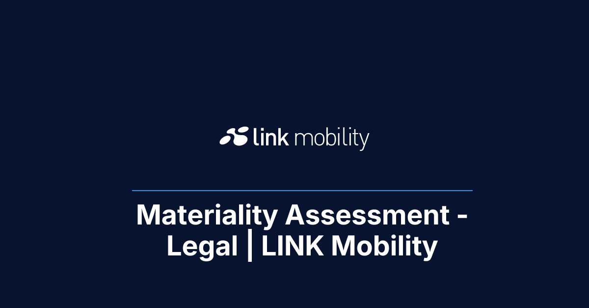 Materiality Assessment - Legal | LINK Mobility