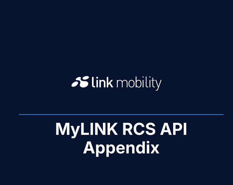 MyLINK RCS API Appendix
