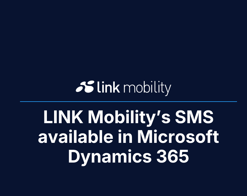 LINK Mobility’s SMS available in Microsoft Dynamics 365