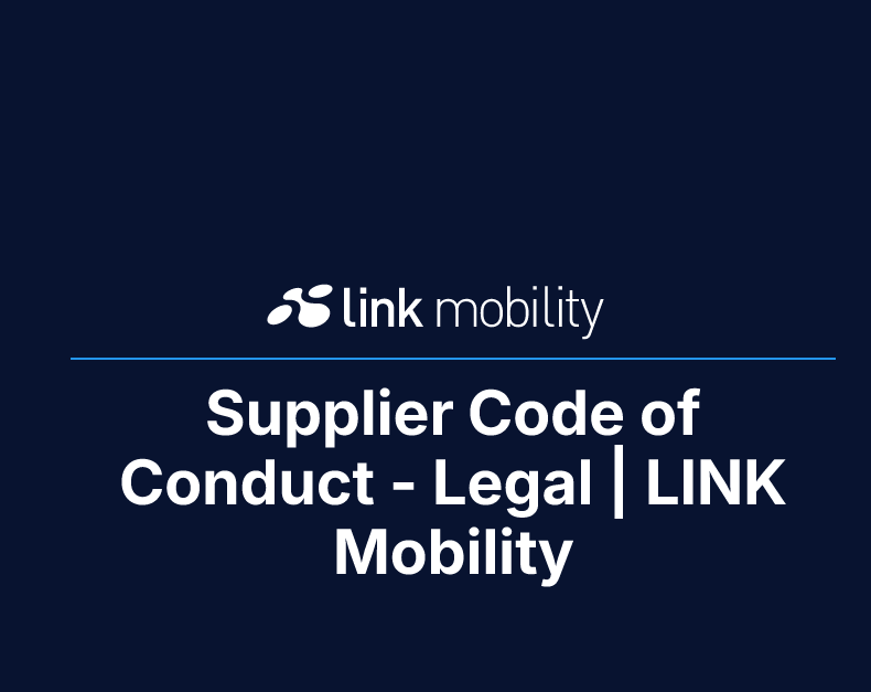 Supplier Code of Conduct - Legal | LINK Mobility
