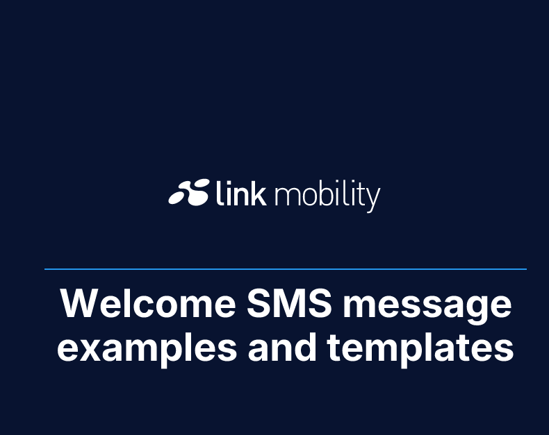 Welcome SMS message examples and templates
