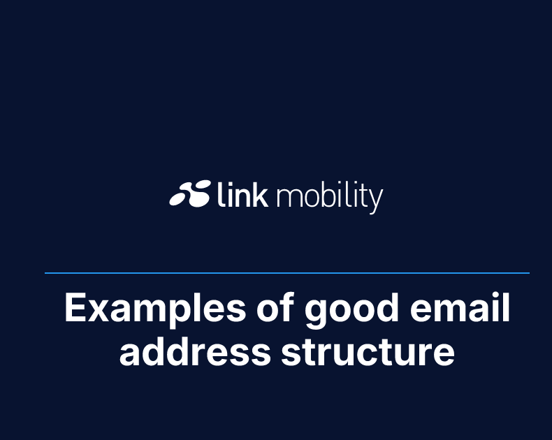 Examples of good email address structure