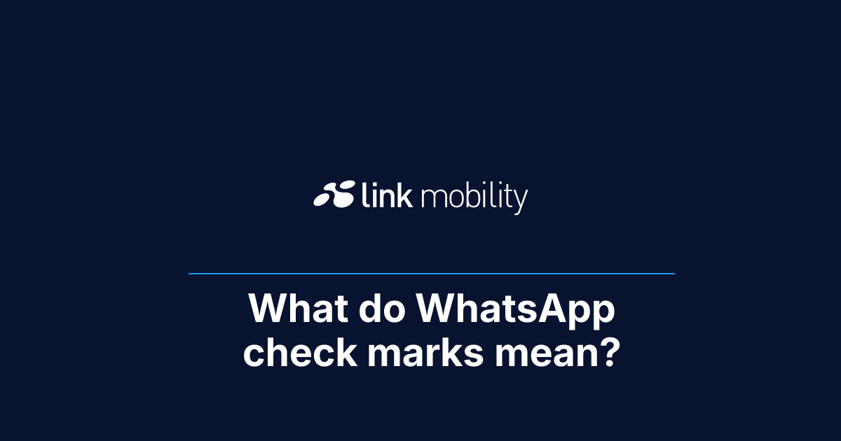What do WhatsApp check marks mean?